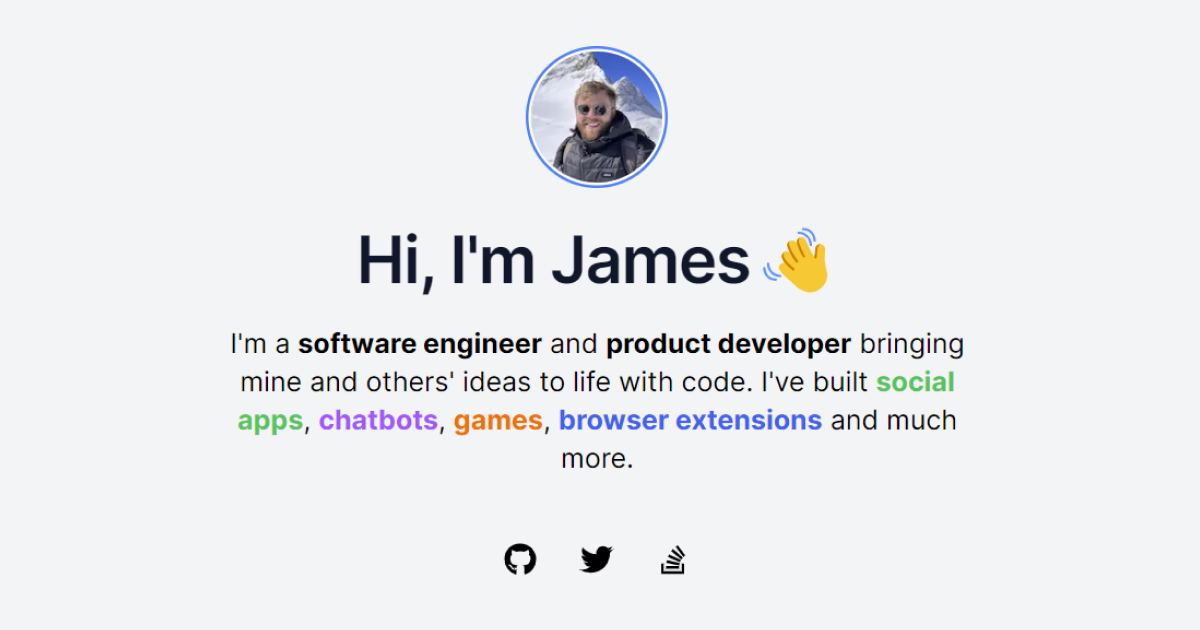 James Mundy: Software Engineer and Product Developer